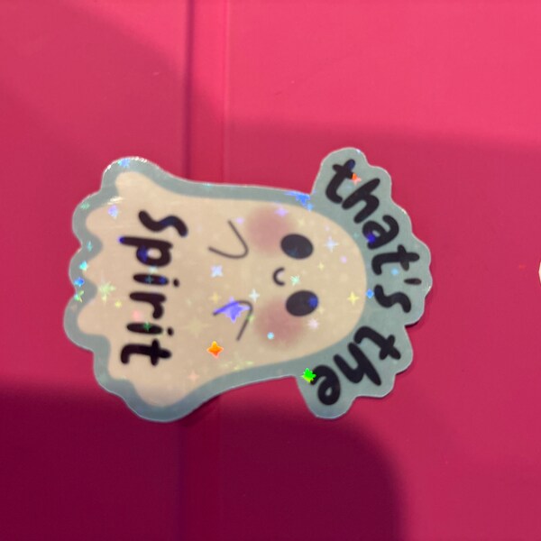 That’s the Spirit Ghost Sticker Funny Quote Stickers | Laptop Sticker ...