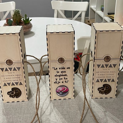 Wine Crate Box, Ceremony Wine Bottle Box Bundle, CNC Laser Cutting ...