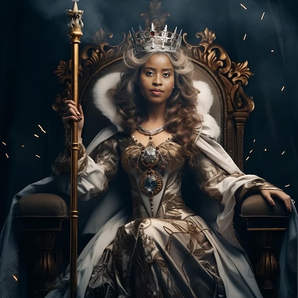 Custom Queen Royal Portrait From Photo, Renaissance Portrait, Custom ...