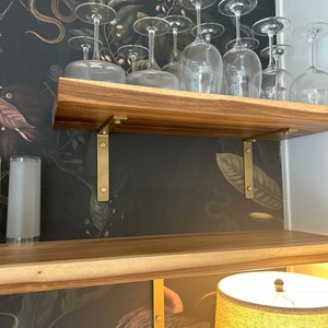 Corner Shelf Bracket for Floating Shelves, Variety of Sizes, Black ...