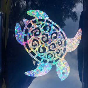Sea Turtle Car Decalsea Turtle Car Stickerholographic Sea Turtle ...