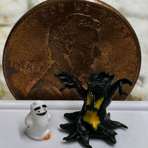 Spooky Trees Hand Painted Miniatures Micro Figurines for Jewelry ...
