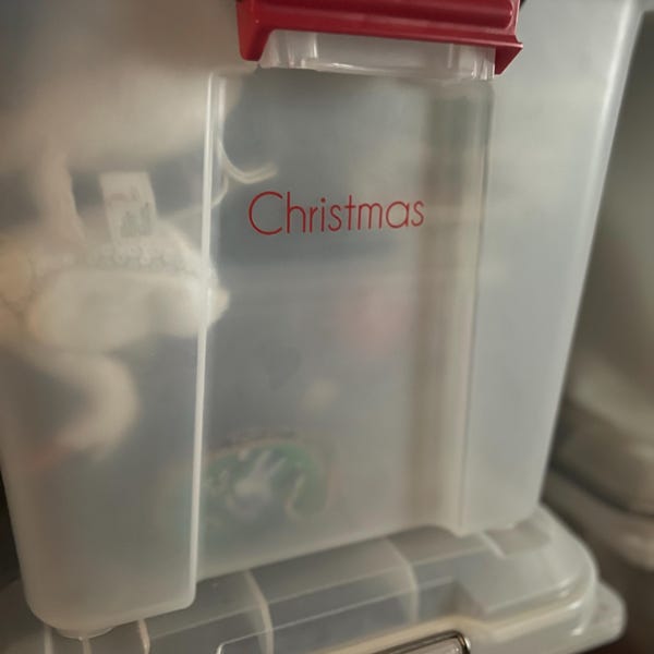Storage Bin Decal, Holiday Storage Label,large Storage Tote Decal ...