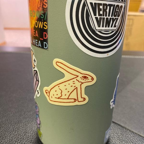Little Hare Vinyl Sticker - Etsy