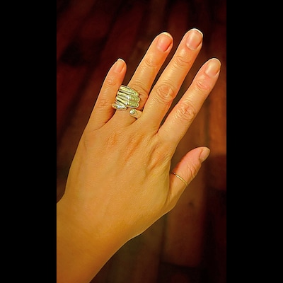 Massive Hand Ring Handmade Sterling Silver - Etsy