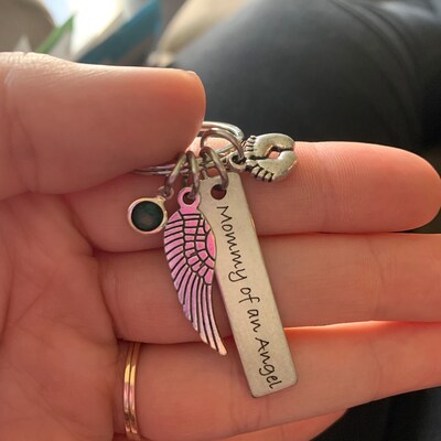 Baby Angel Keychain, Mommy's Keychain, Daddy's Keychain, Father's ...