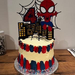 Personalised Spider-man Spidey Inspired Cake Topper number Only With ...