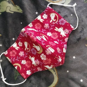 Japanese Rabbit Usagi Face Mask With Filter Pocket - Etsy