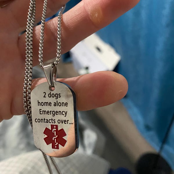 Custom Medical Alert Necklace for Men Women, Stainless Steel Engraved ...