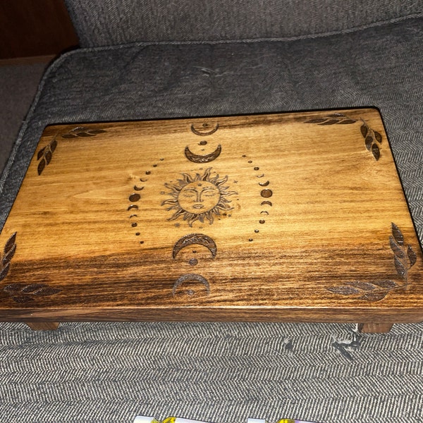 Altar / Sun and Moon Phase / Meditation / Altar Table / Tabletop Altar ...