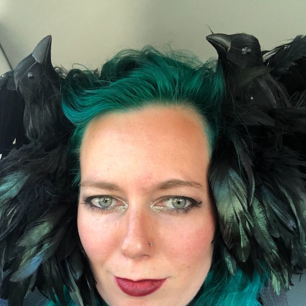 Crow Headband- Bird Fascinator- Halloween -fashion Shoot - Etsy