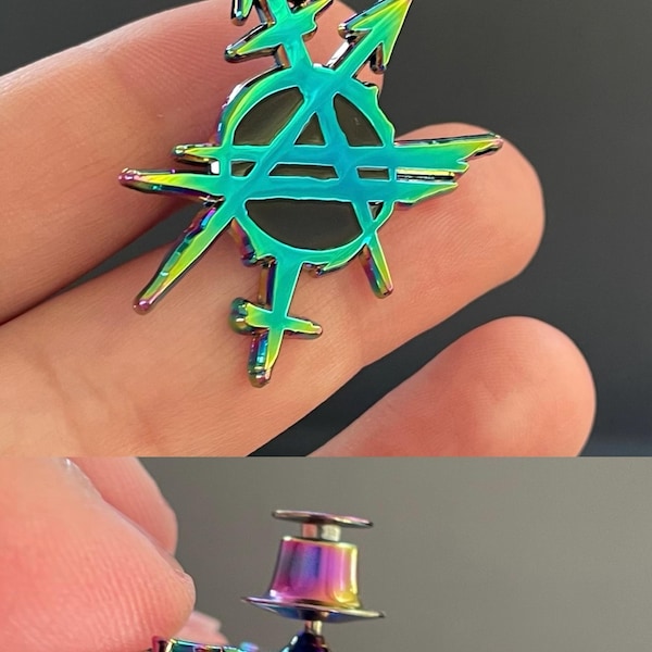 Oni Japanese Demon Skull Enamel Pin - Etsy