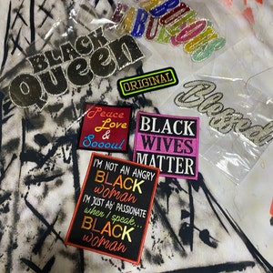 NEW Blinged Out black Queen Rhinestone Patch With - Etsy