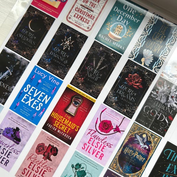 Custom Book Covers Sticker Sheet - Etsy
