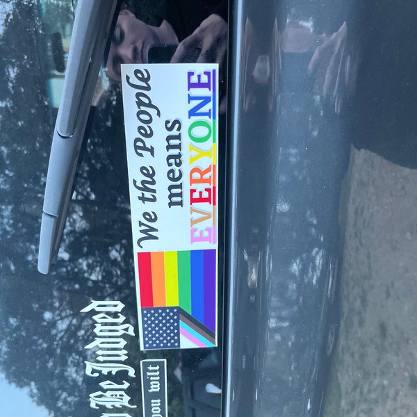 Trans Rights Sticker, LGBTQ Bumper Sticker, Bi Pride, Gay Ally, Social ...