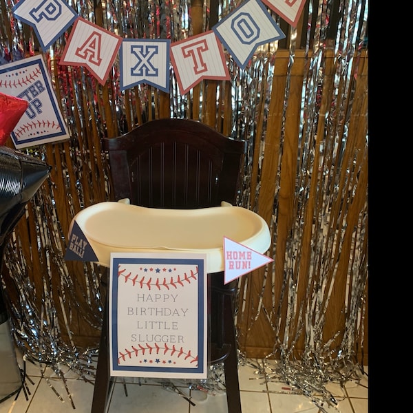 Editable Baseball Party Bundle, Printable Baseball Birthday Pack ...