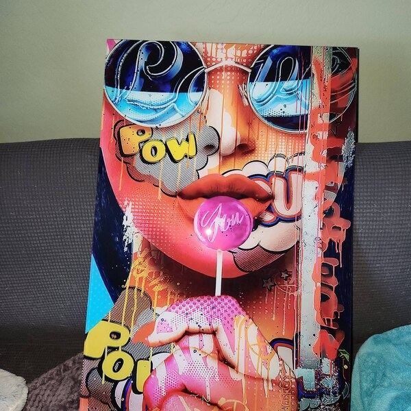 Pop Art Tempered Glass Wall Art: Vivid Home Decor - Etsy