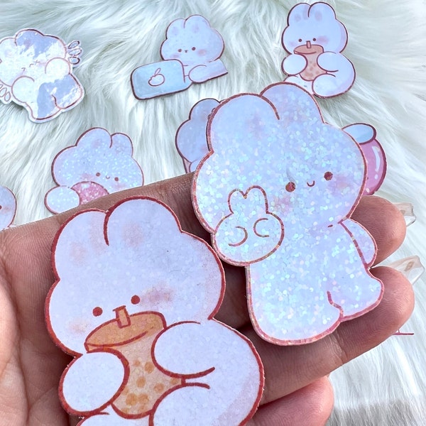 Cute Printable Sticker Sheet Bunny Clipart / Commercial Use/ PNG - Etsy