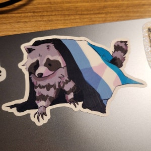 Pride Raccoon Stickers Cute Animal Stickers Water - Etsy