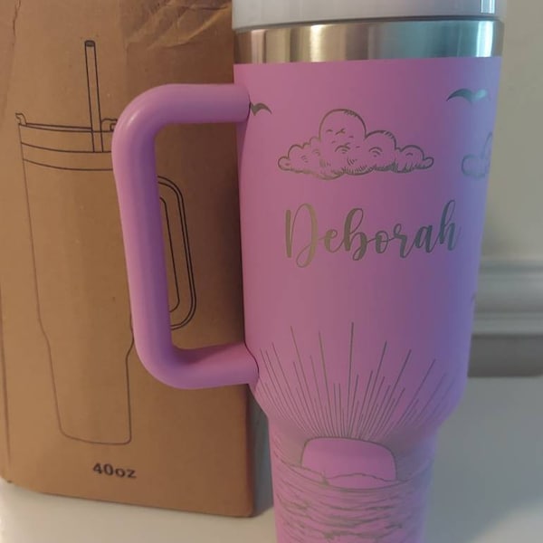 Beach Tumbler|beach Water Bottle|beach Theme Coffee Mug|beach Theme ...