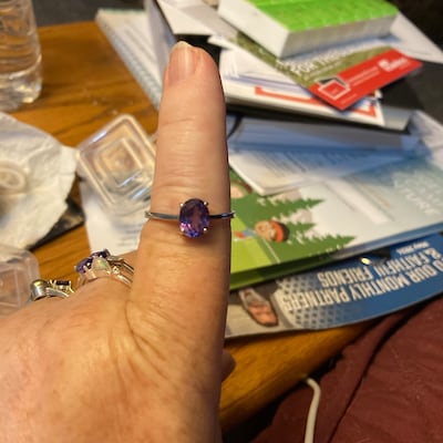 Men's Alexandrite Ring, Simple Band Ring Promise Ring, June Birthstone ...