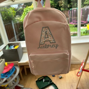 Personalised Toddler Backpack, Embroidered Initial and Name, Small Mini ...