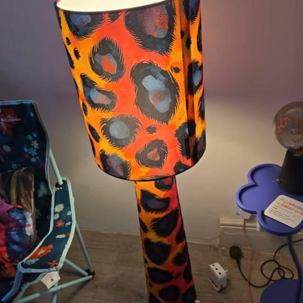 Handmade Velvet Electric Leopard Print Portable Lamps. 3 Sizes ...