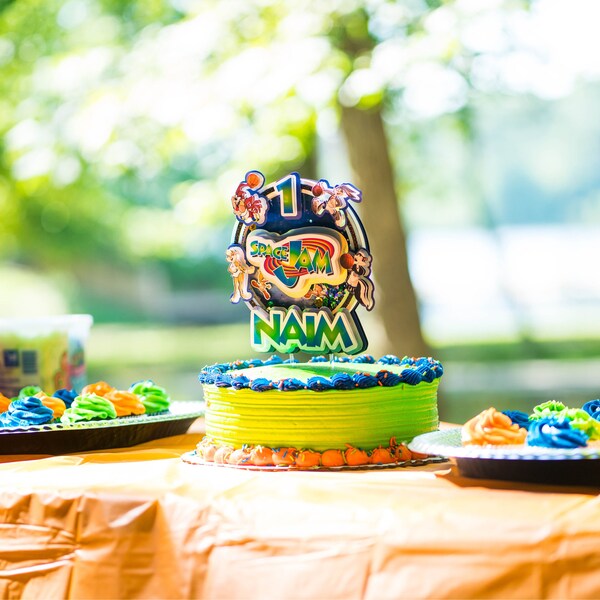 Space Jam Cake Topper. Space Jam Party Decorations. Space Jam Centerpieces. Space Jam Supplies ...