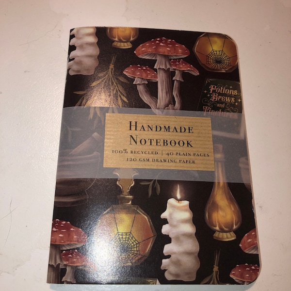 Witchy Apothecary Notebook | A5 Handmade Sketchbook | Dark Academia ...