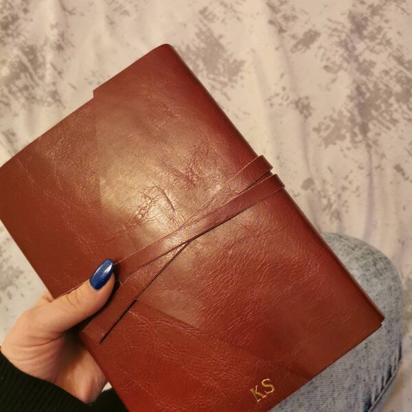 2025 Leather Weekly Planner Personalized With Your Initials in Gold ...