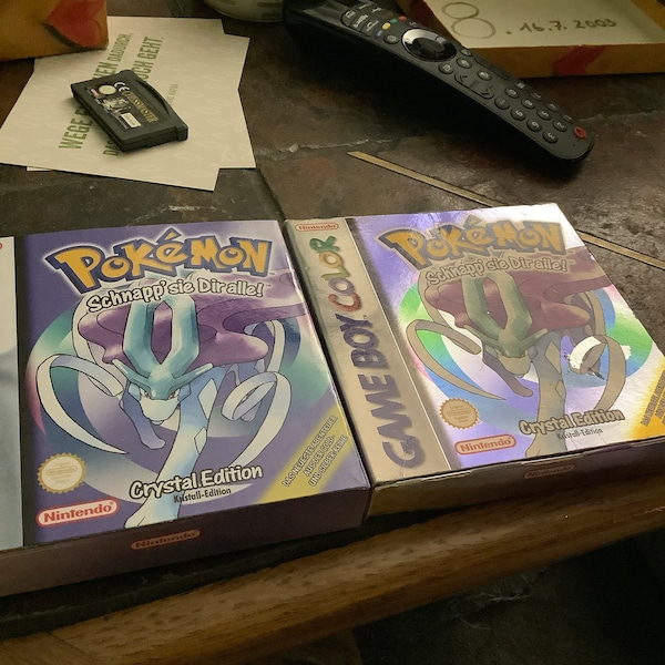 Pokemon Crystal Box for Game Boy Nintendo - 7 Regions - HQ - Inner Tray ...