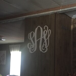 Large 24 Inch Unpainted 3 Letter Wooden Monogram 24 Wooden Decor ...