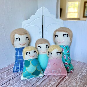 Set of 4 Miniature Rag Dolls Tiny Dolls Miniature Dolls | Etsy