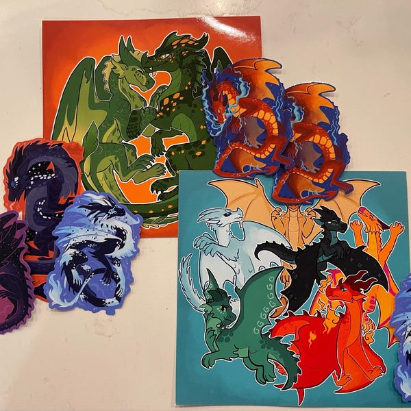 Whiteout and Thoughtful [ Wings of Fire WOF Acrylic Charm ] - Etsy