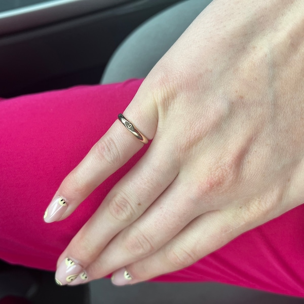 Pinky Initial Ring, Personalized Signet Ring, Custom Pinky Ring, Gold ...