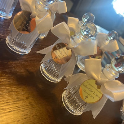 Holy Water Bottle, Blessed Holy Water, Baptism Favors, Christening ...