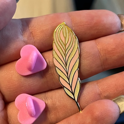 Feather Enamel Pin - Etsy