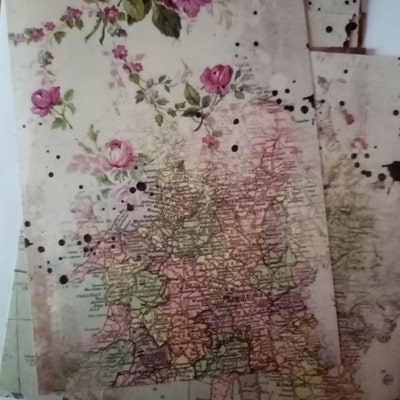 Beautiful Watercolor Handmade Paper Set Handmade Stationary - Etsy