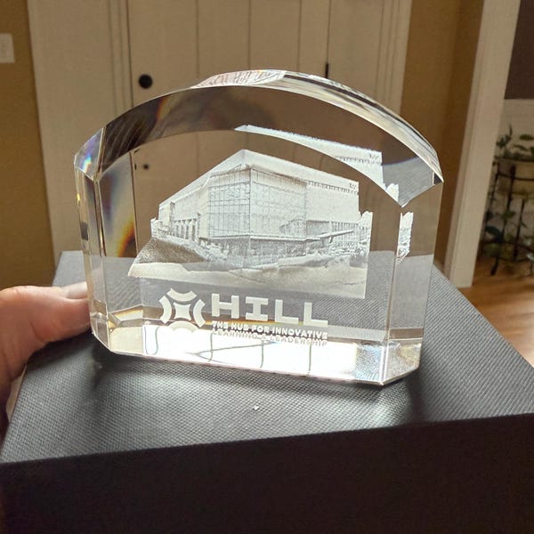 Churchill Peak Crystal Award | Custom Laser Etched & Engraved Glass ...