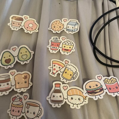 Perfect Match Food Kawaii Sticker Pack Cute Fun Stickers Stickers Gift ...