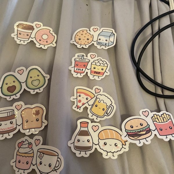Perfect Match Food Kawaii Sticker Pack | Cute | Fun Stickers | Stickers ...