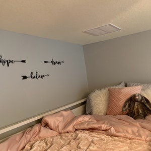 Inspirational Metal Arrows Believe Dream Hope Love Faith Achieve Metal ...