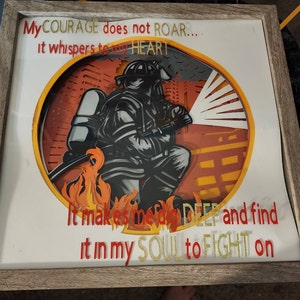 Firefighter Svg Light Box Fireman Shadow Box Firefighter 3D Paper Cut ...