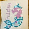 Mermaid Tail Number 3 Applique Princess Birthday Machine Embroidery ...