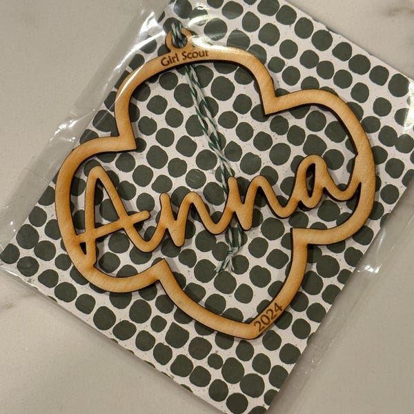 Personalized Girl Scout Troop Ornaments | Lasercut Names | Troop # and ...