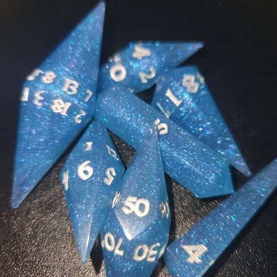Pink and Blue Iridescent Crystal Dnd Dice. Luminescent Cave Mushroom - Etsy