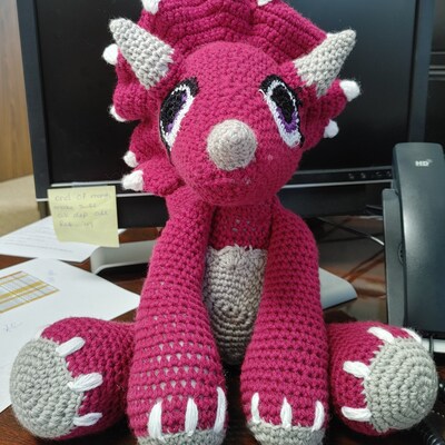 Sarah the Triceratops Crochet Pattern, Triceratops Crochet Pattern ...