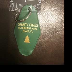 Shady Pines Dark Green Key Tag Golden Girls Keychain - Etsy