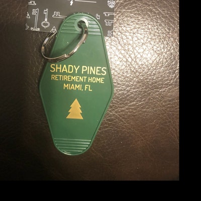 Shady Pines Dark Green Key Tag Golden Girls Keychain - Etsy