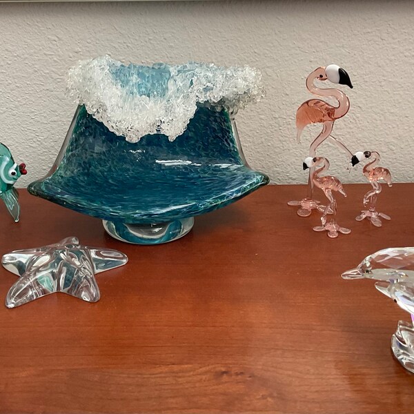 Glass Art Cat Set, Murano Glass Cat Set, Cute Cat, Tabletop Home Decor ...